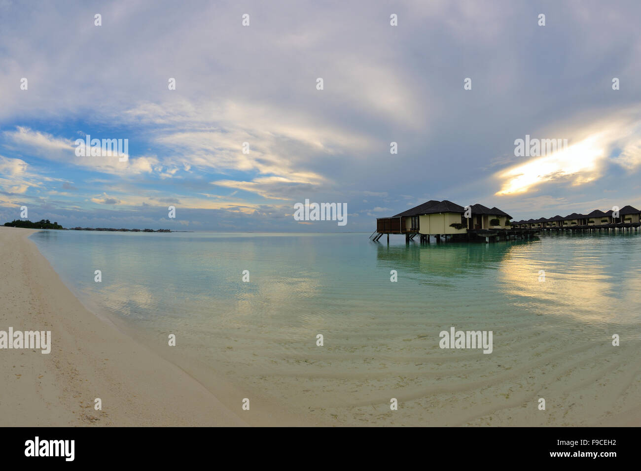 tropical beach nature landscape scene with white sand at summer Stock ...
