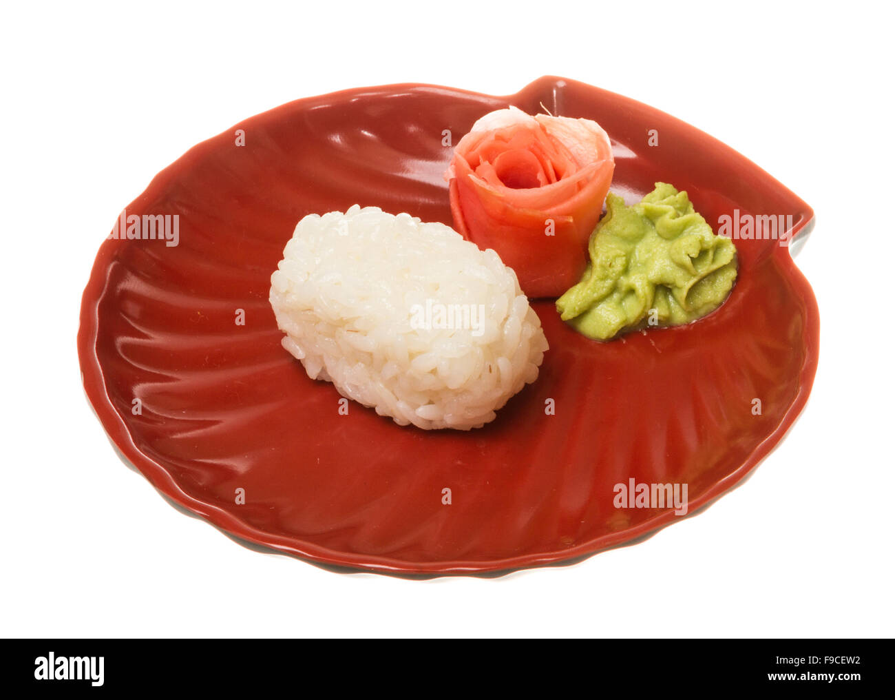The boiled Chinese rice on a white background Stock Photo - Alamy