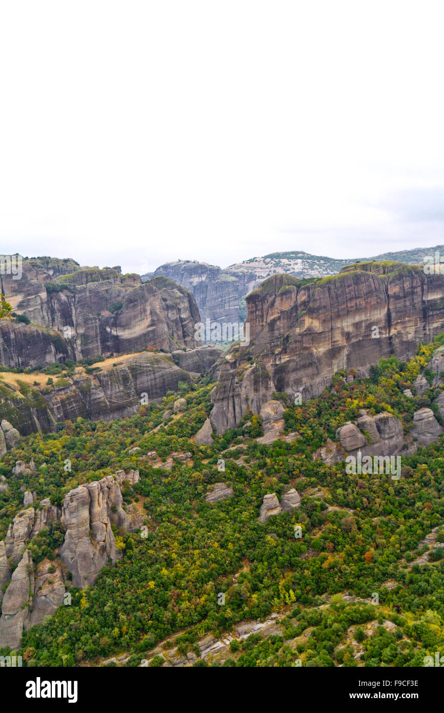 Meteora cliffs and monasteries Stock Photo - Alamy