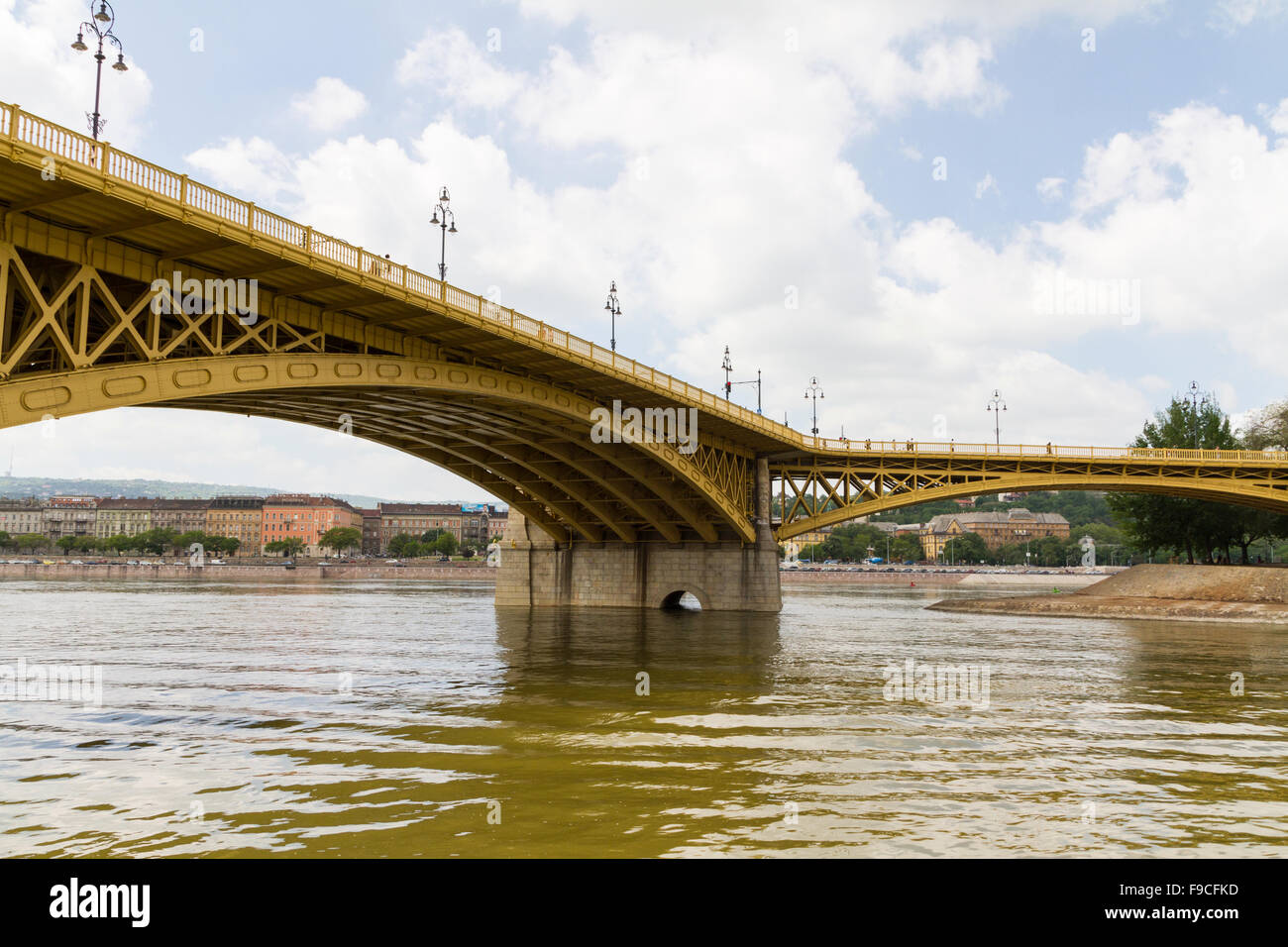 Scenic view of the recently renewed Margit bridge in Budapest Stock ...