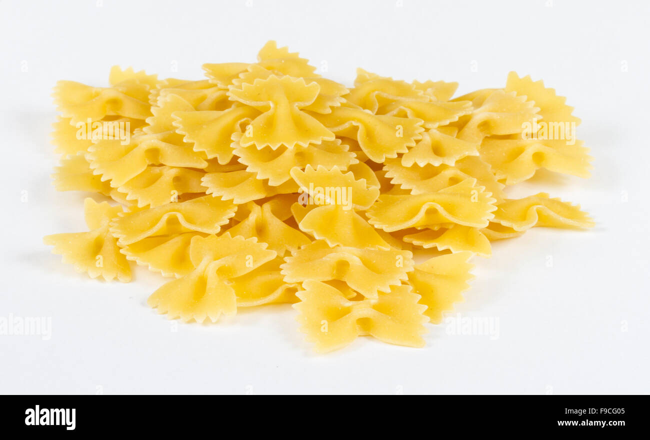 Farfalle pasta, isolated Stock Photo - Alamy