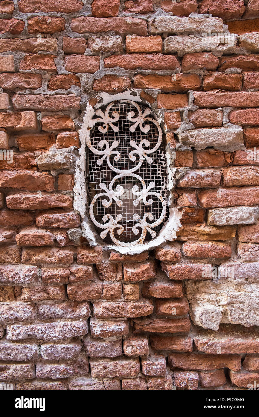 old circular window in Venice Stock Photo - Alamy