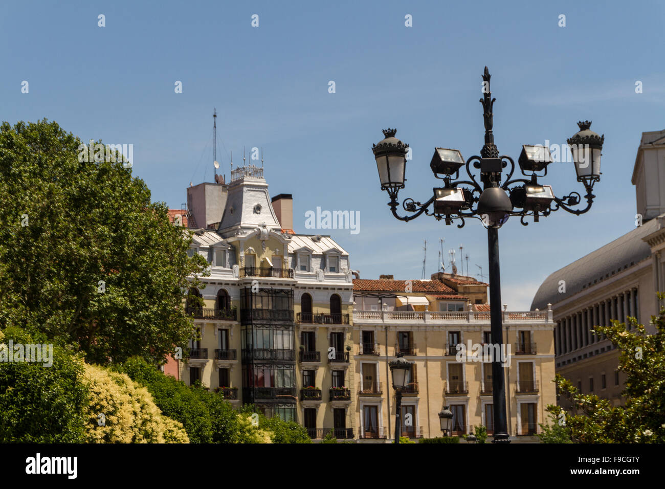 Street View in Madrid Stock Photo - Alamy