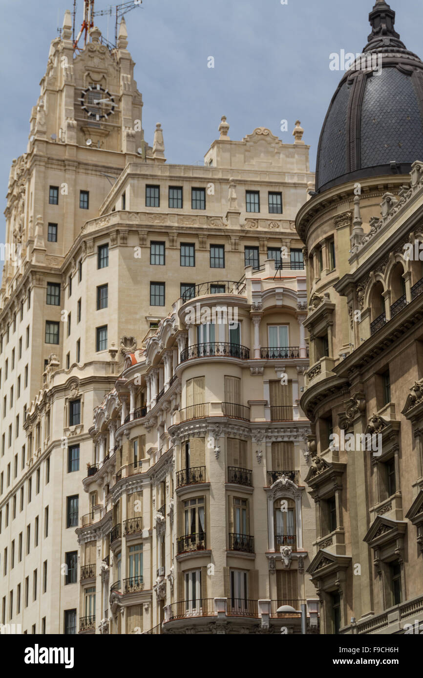 Street View in Madrid Stock Photo - Alamy