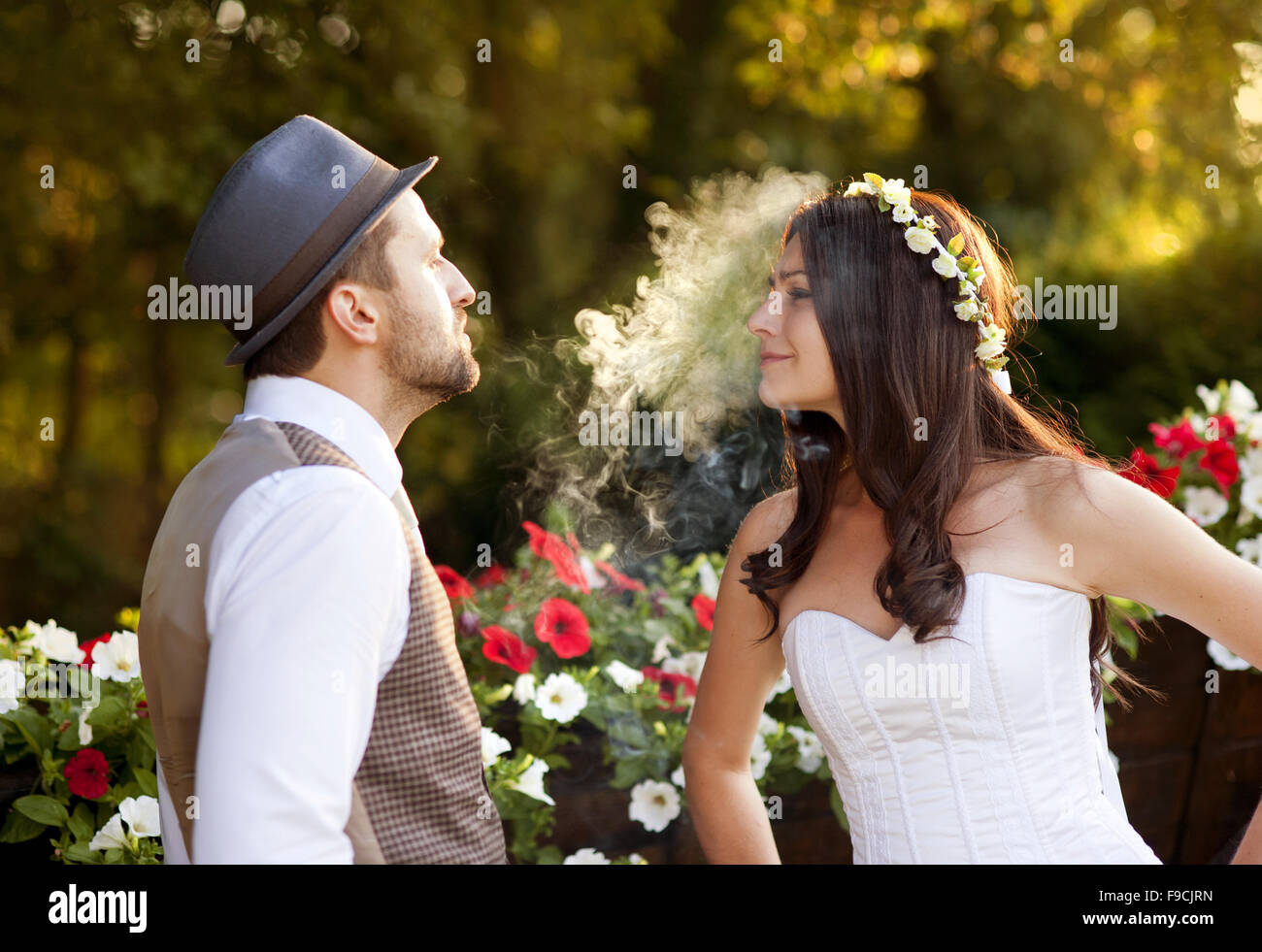 Bride wedding cigarette hi-res stock photography and images - Alamy