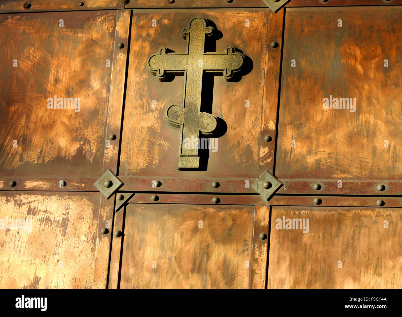 The copper cross on the gate hi-res stock photography and images - Alamy