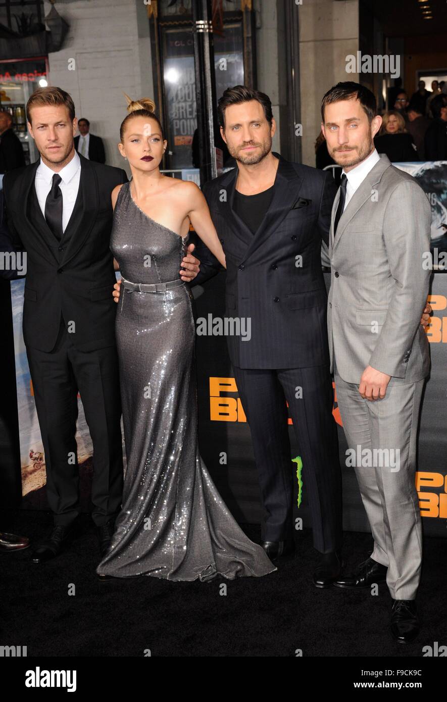 Los Angeles, CA, USA. 15th Dec, 2015. Teresa Palmer, Luke Bracey, Edgar ...