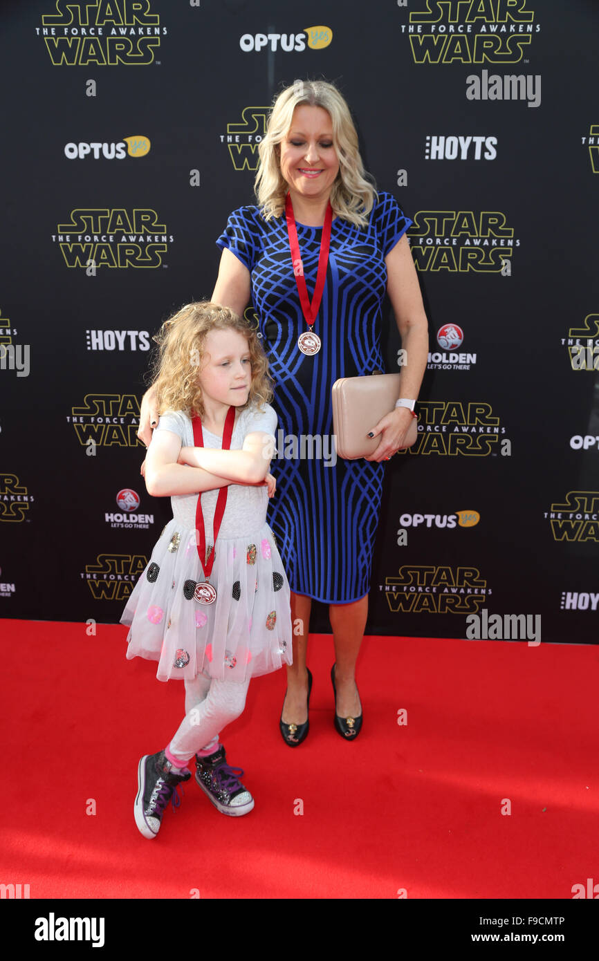 Sydney, Australia. 16 December 2015. Angela Bishop and daughter Amelia ...