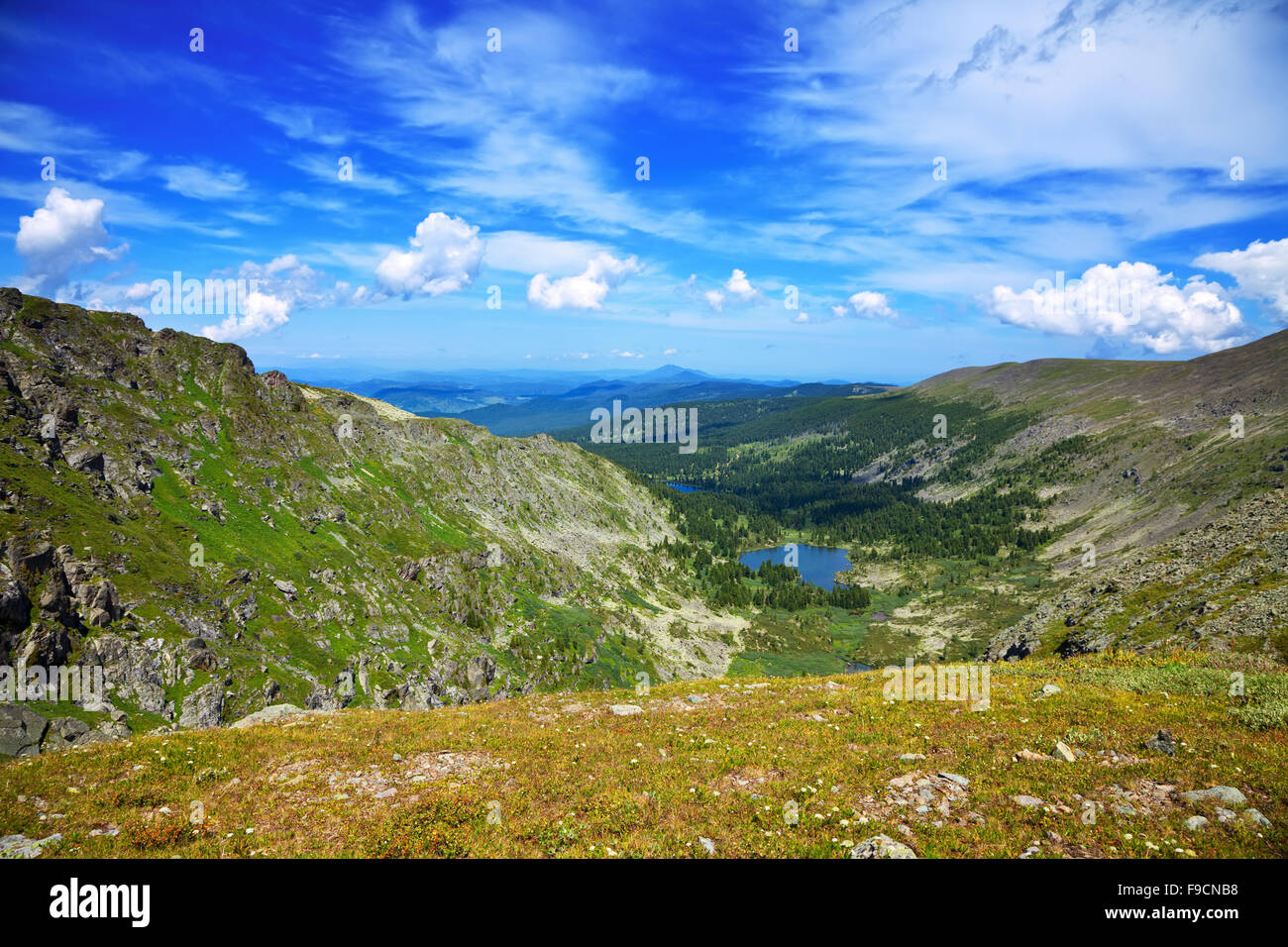 Top view of Karakol lakes in Altai mountains. Suberia, Russia Stock ...
