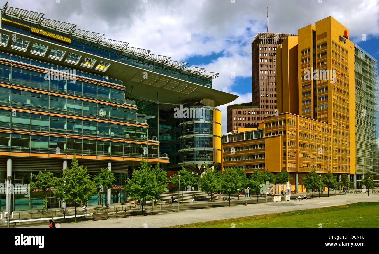 Berlin Germany - modern futuristic residential buildings at Linkstrasse ...