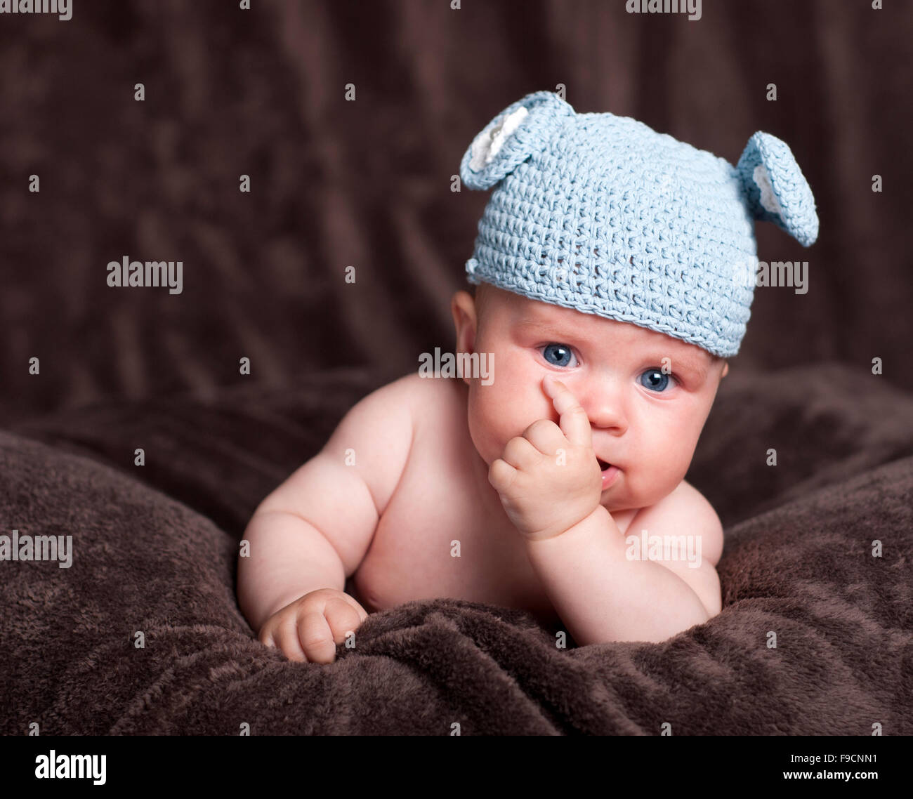 Three months old baby has lot of fun Stock Photo - Alamy