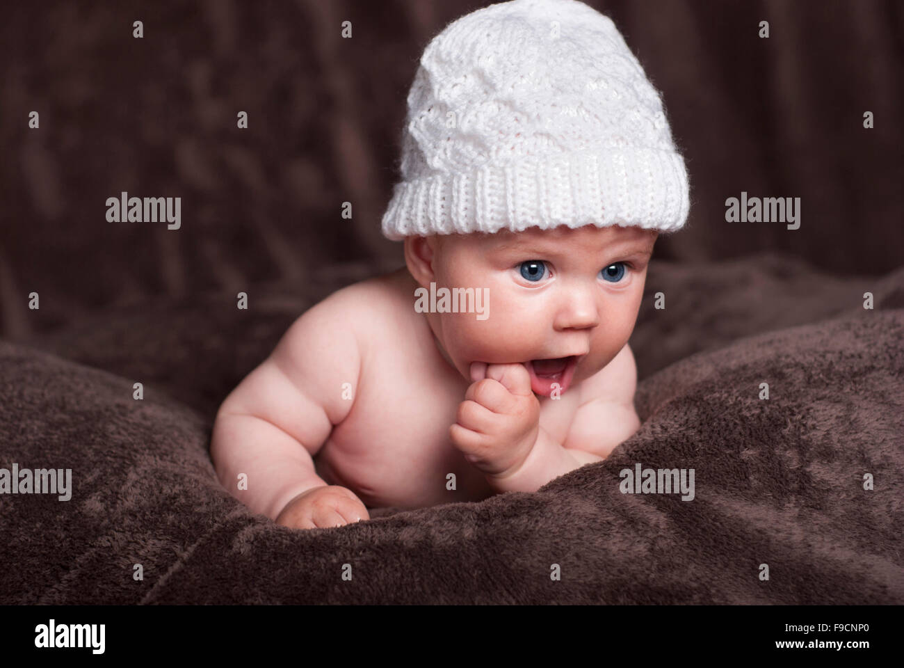 Three months old baby has lot of fun Stock Photo - Alamy