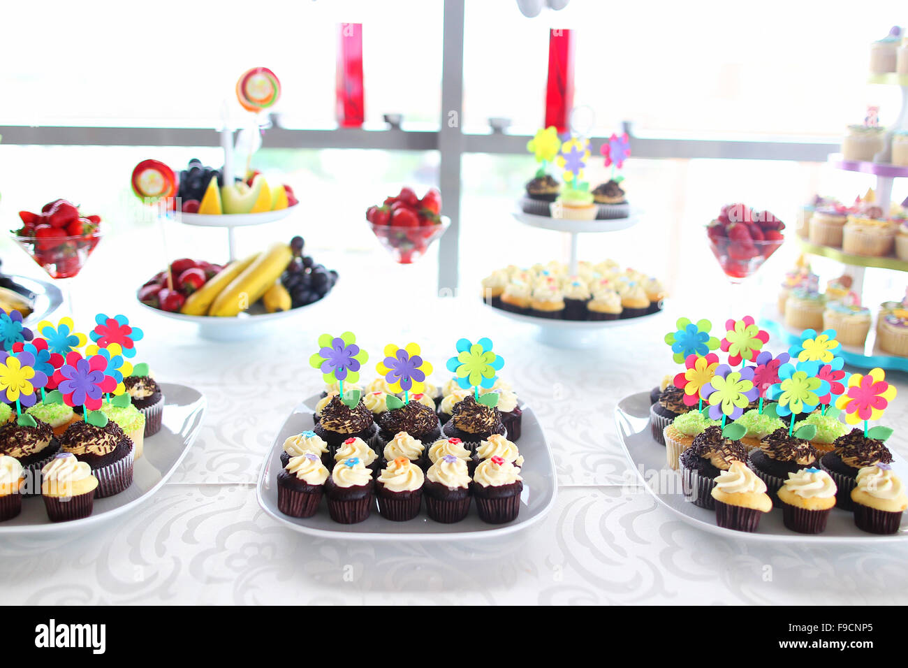 Butter cake on table with sweets hi-res stock photography and images ...