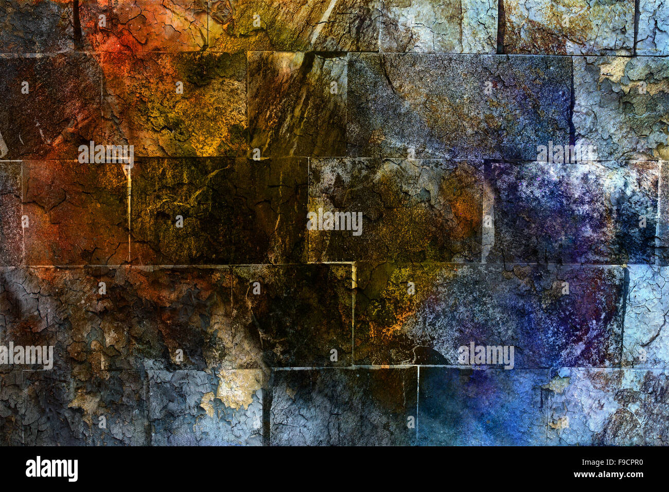 blue crackle wall texture, color crackle background Stock Photo - Alamy