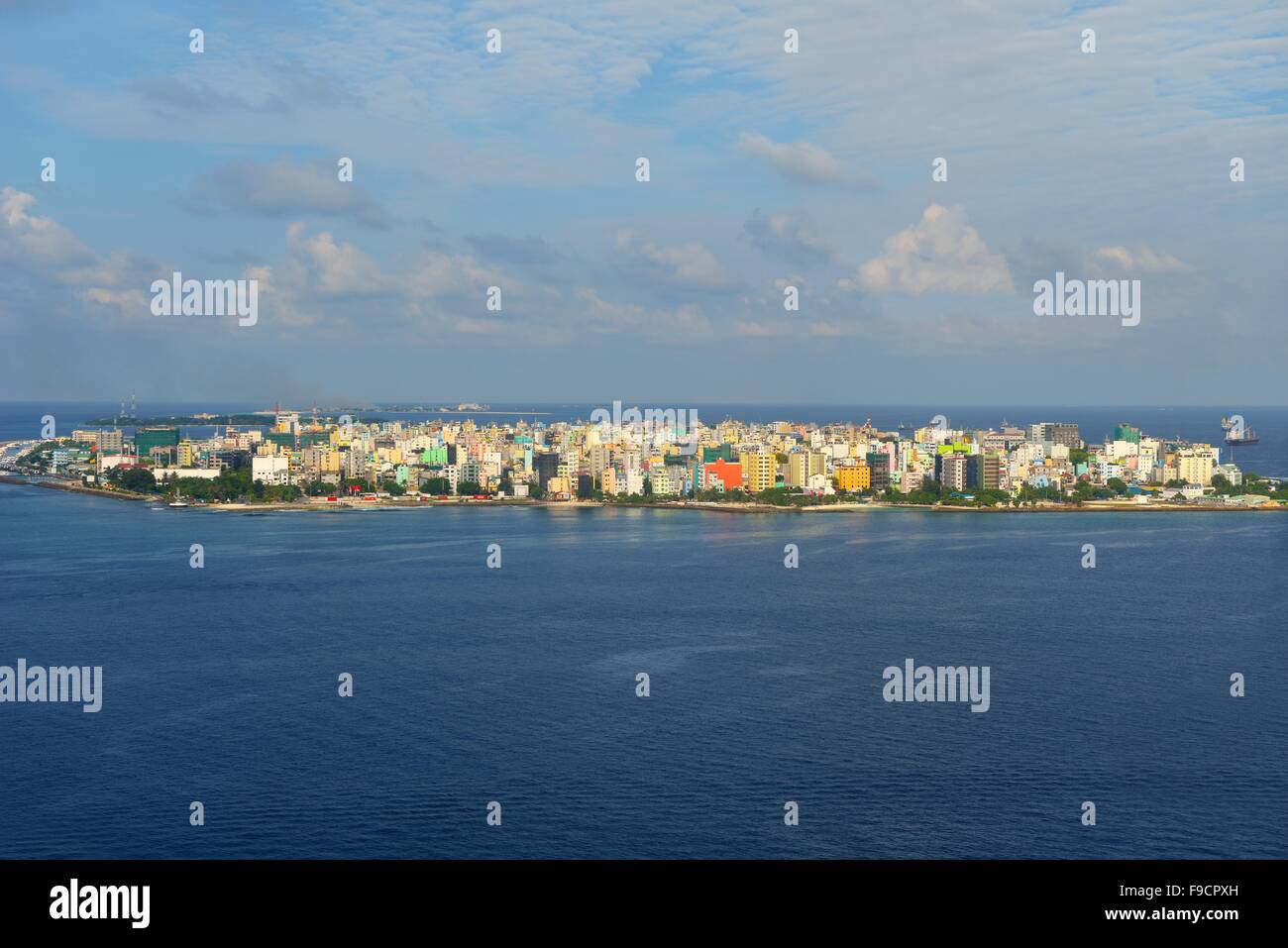 The Capital of Maldives, Male. Aerial view of the city Stock Photo - Alamy