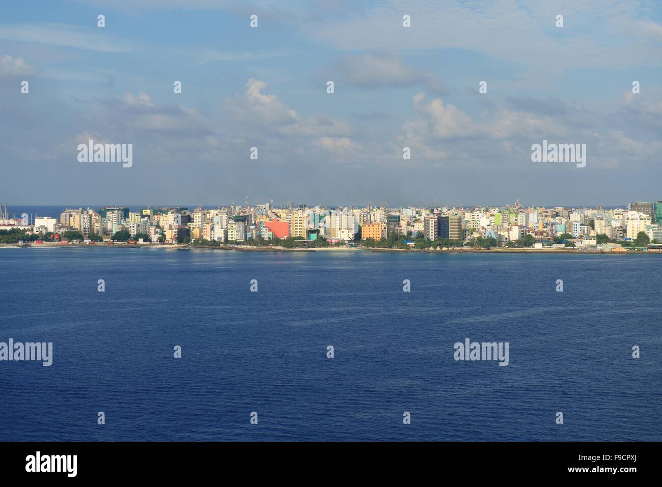 Islan Male city skyline Malideves capital arial Stock Photo - Alamy