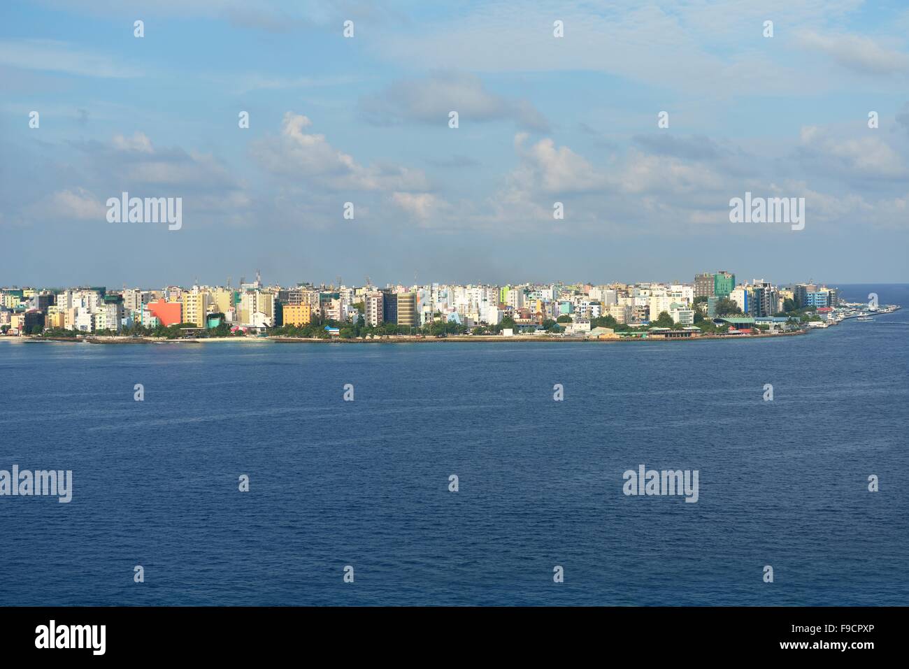 The Capital of Maldives, Male. Aerial view of the city Stock Photo - Alamy