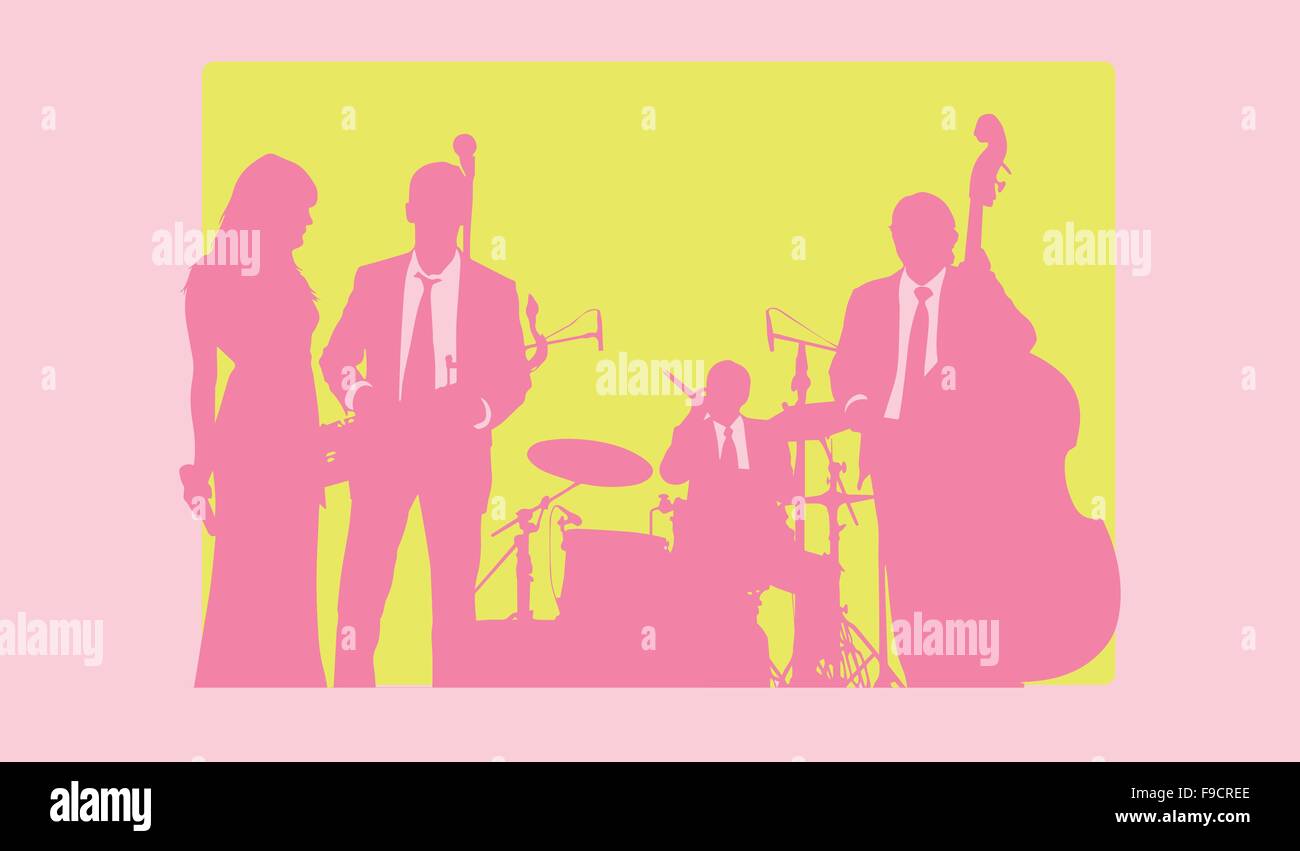 Live band silhouettes Stock Vector Image & Art - Alamy