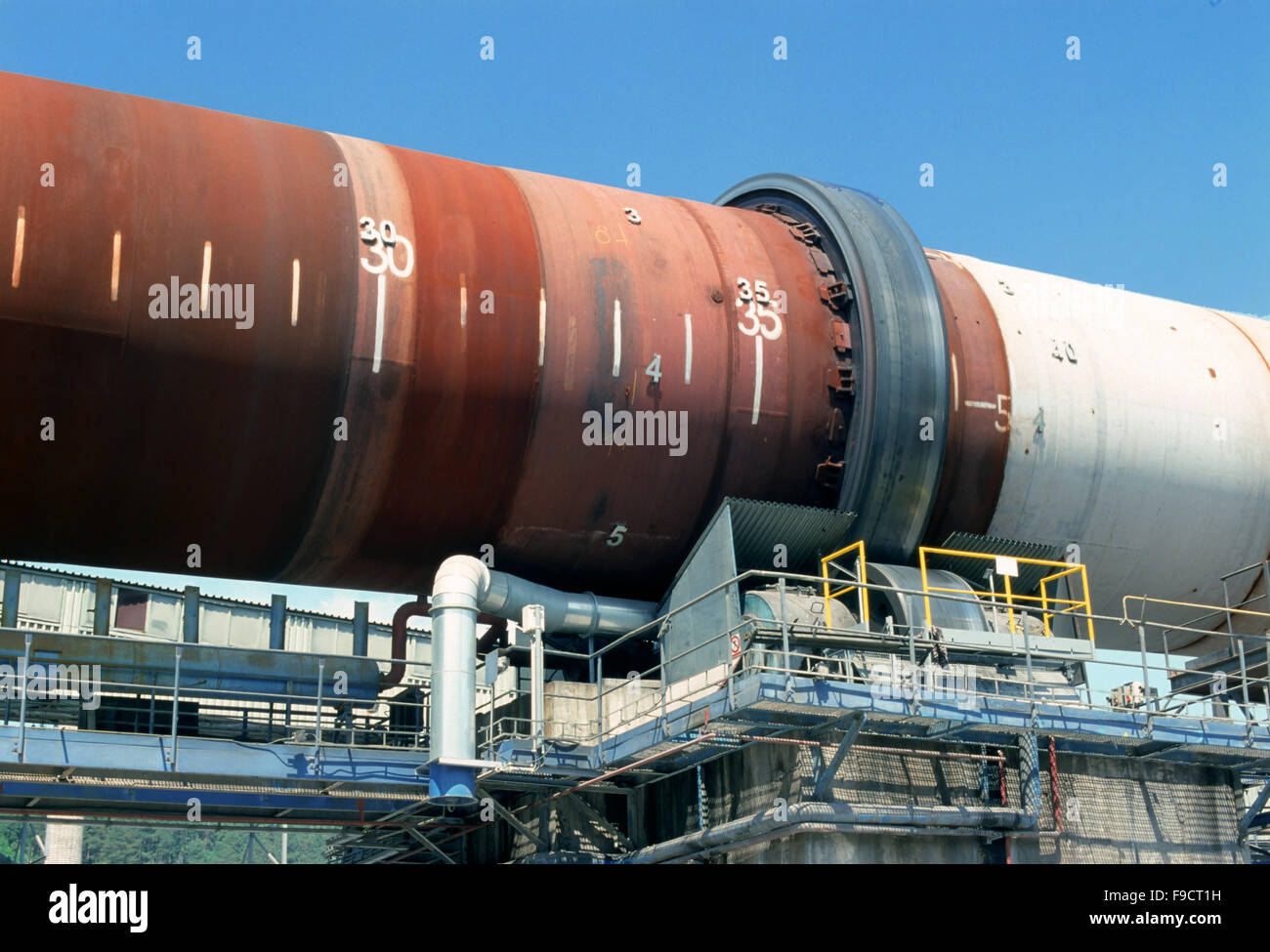 Cement works chimneys hi-res stock photography and images - Alamy