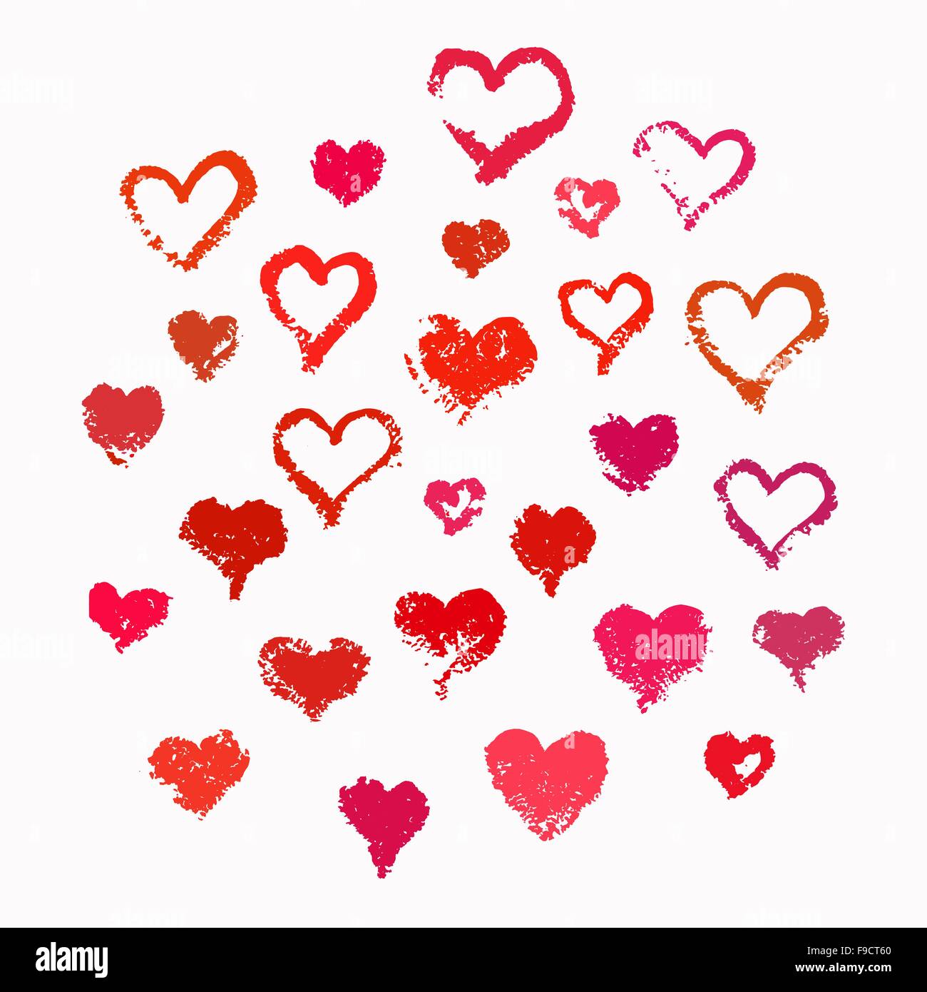 Set hand painted chalk Cut Out Stock Images & Pictures - Alamy