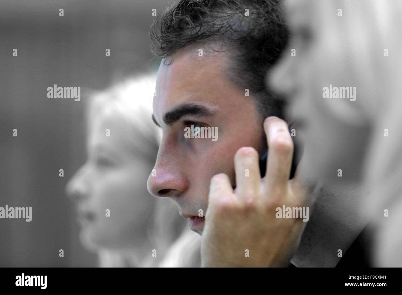 Man with distorted face hi-res stock photography and images - Alamy