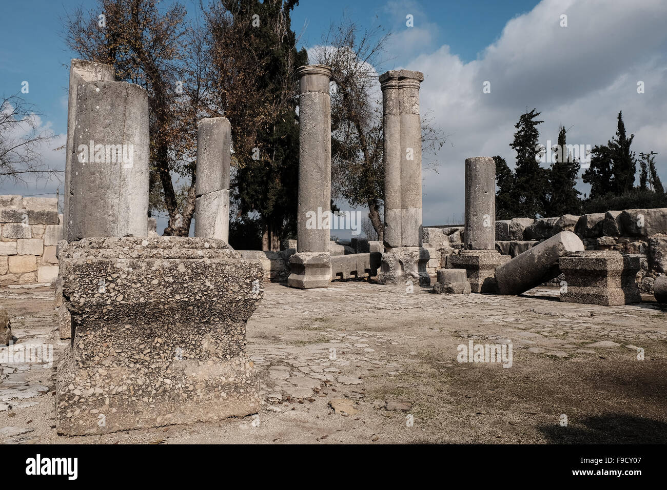 Kfar Baram, Israel. 15th December, 2015. Remains of an ancient ...