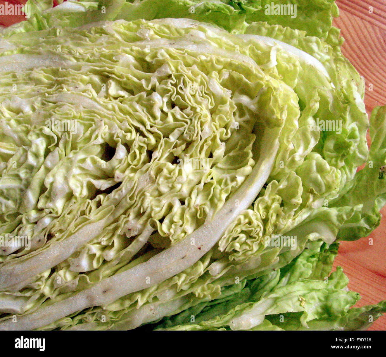 Lettuce cut in two Stock Photo - Alamy