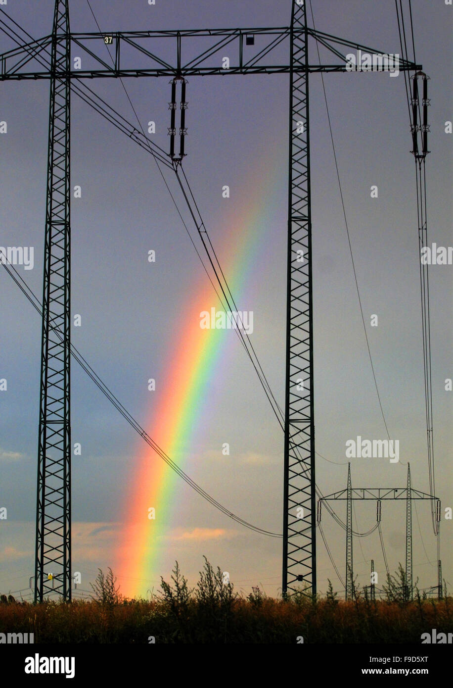 Rainbow electrical conduction hi-res stock photography and images - Alamy