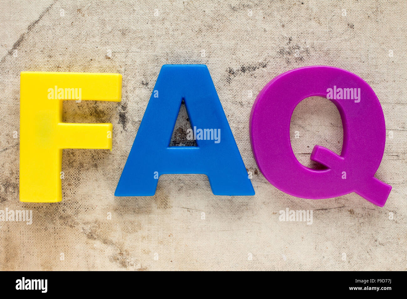 FAQ symbol on the old canvas background Stock Photo - Alamy