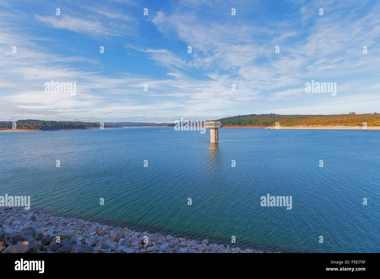 Magnificent Cardinia reservoir lake and water tower, Melbourne ...