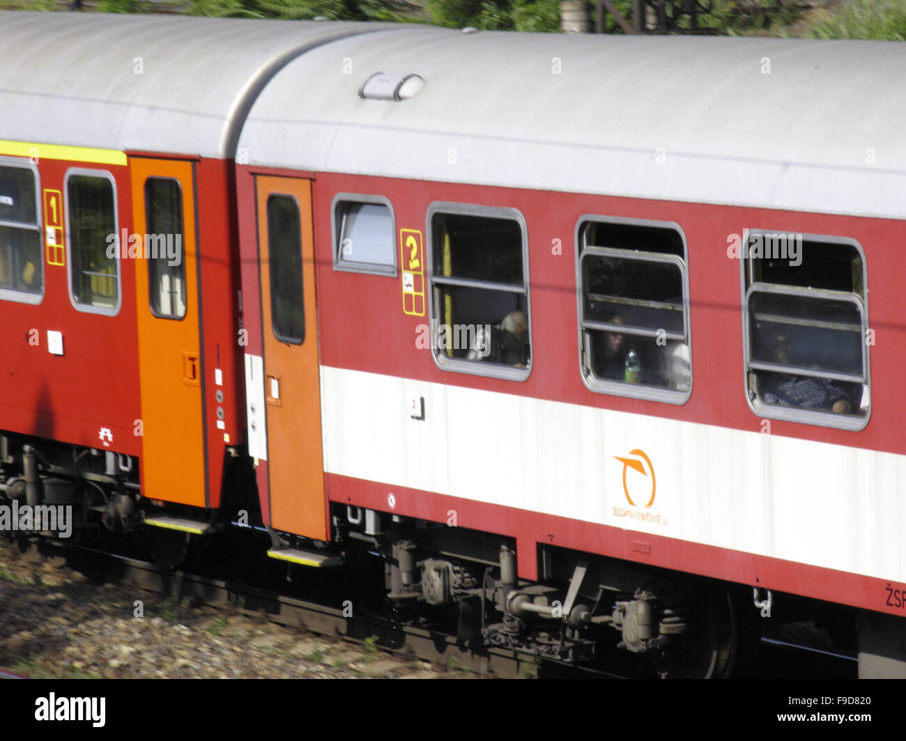 Coaches with passengers Stock Photo - Alamy