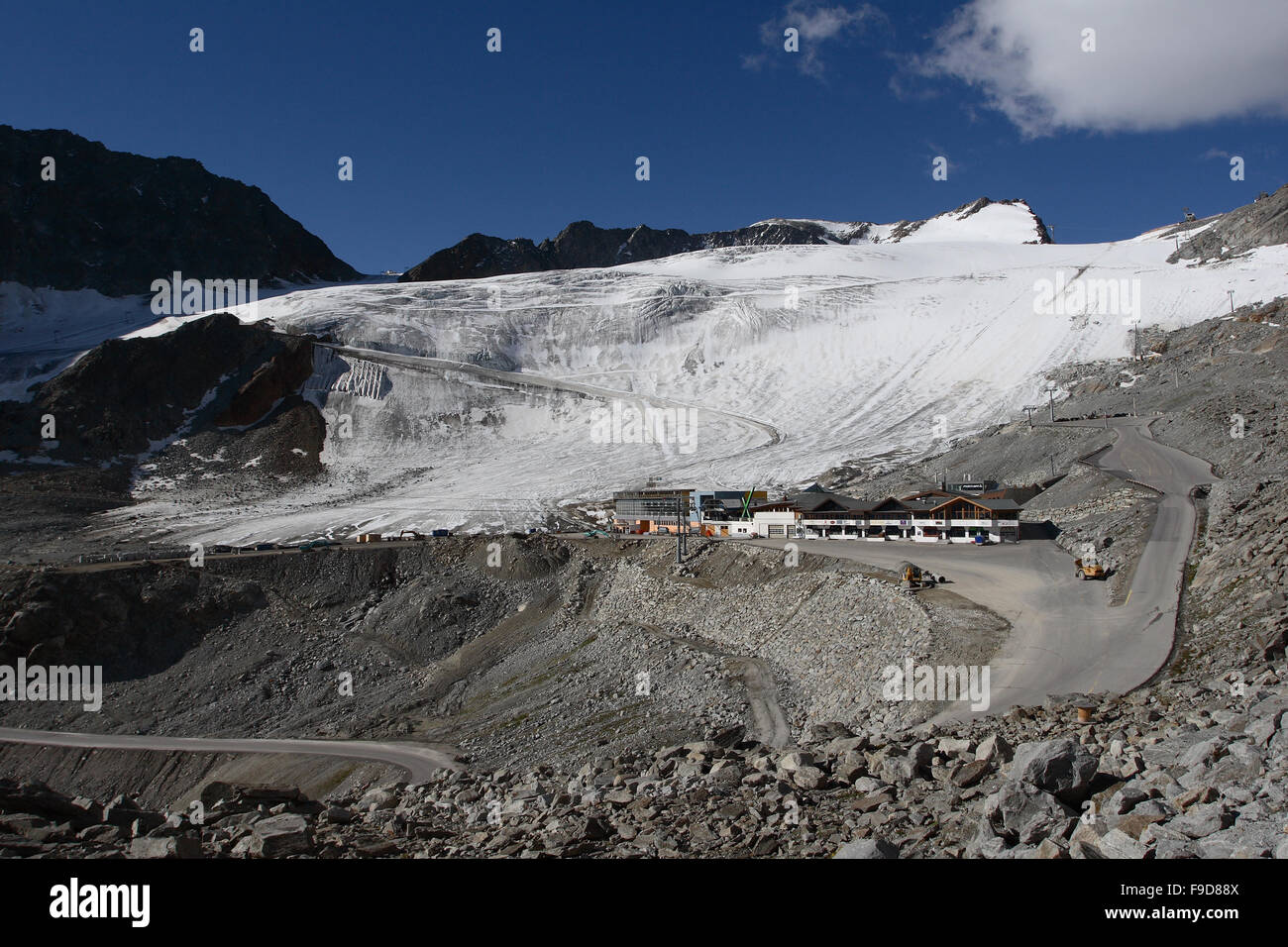 Ski Centre in Alps Stock Photo - Alamy