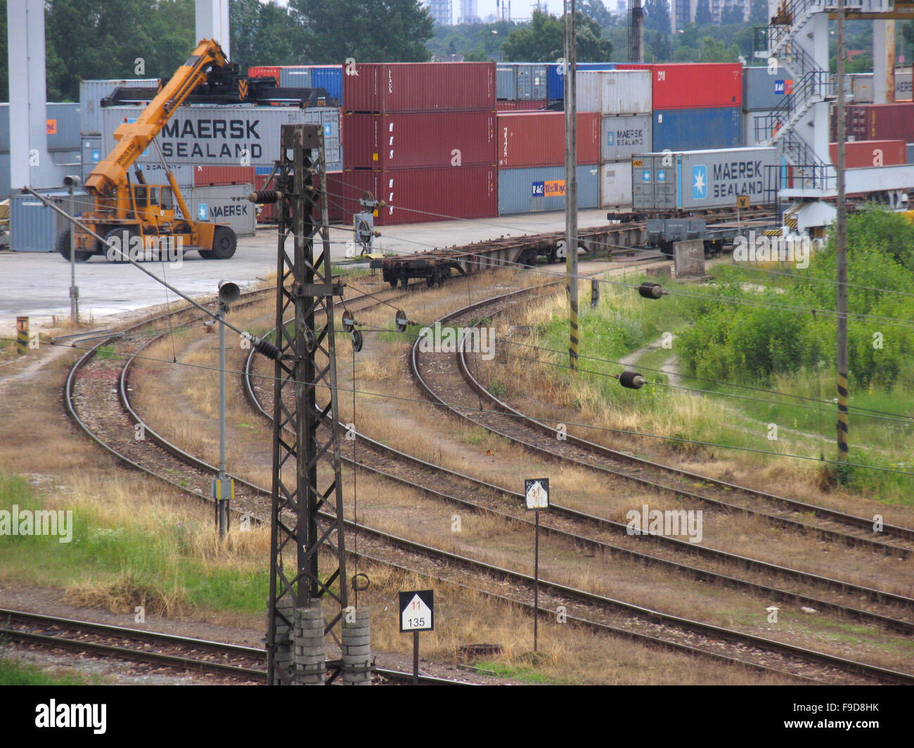 Railroad leading to delivery point Stock Photo - Alamy