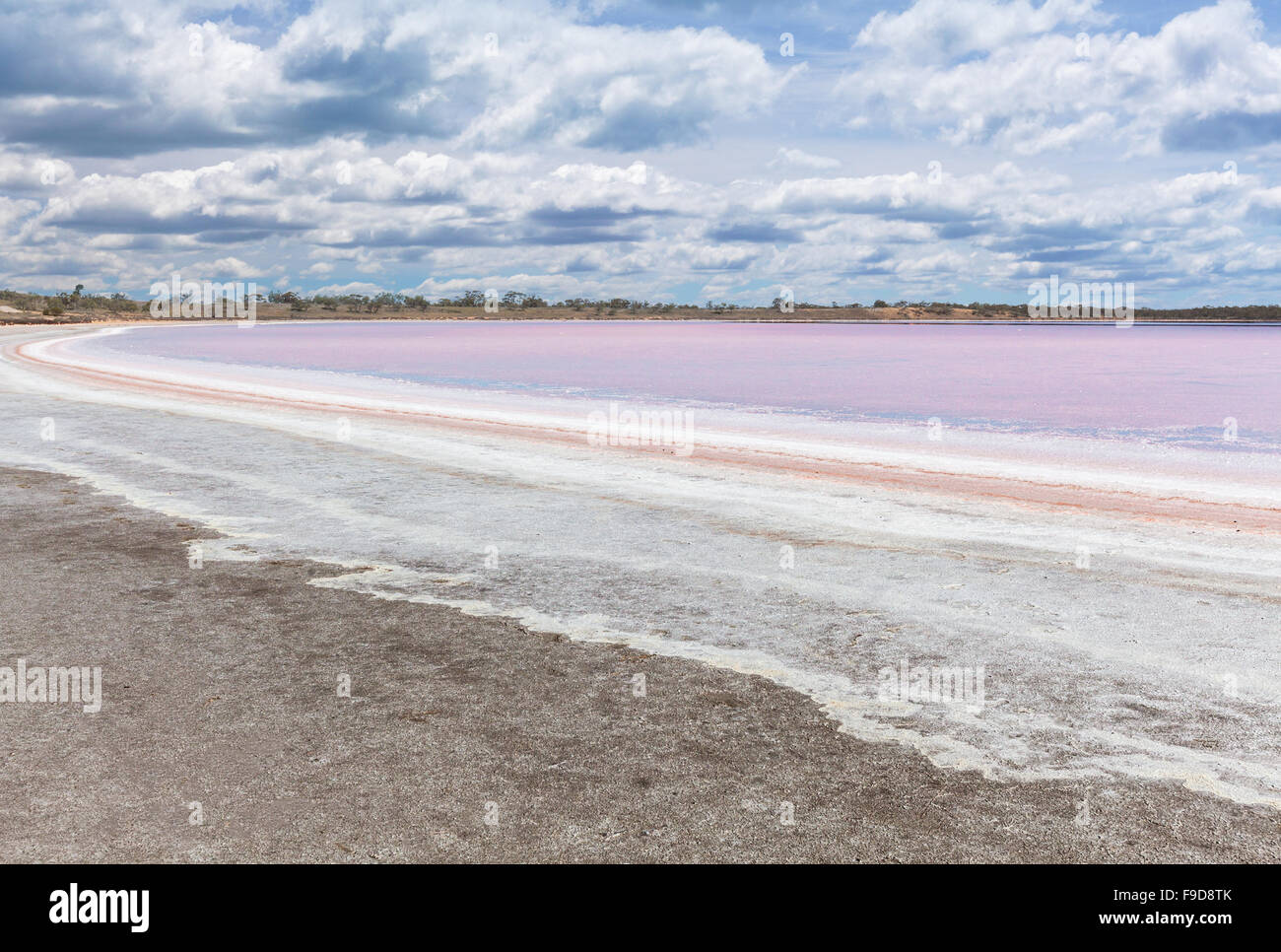 Pink Salt Lake Becking Landscape. Murray-Sunset National Park, Victoria ...