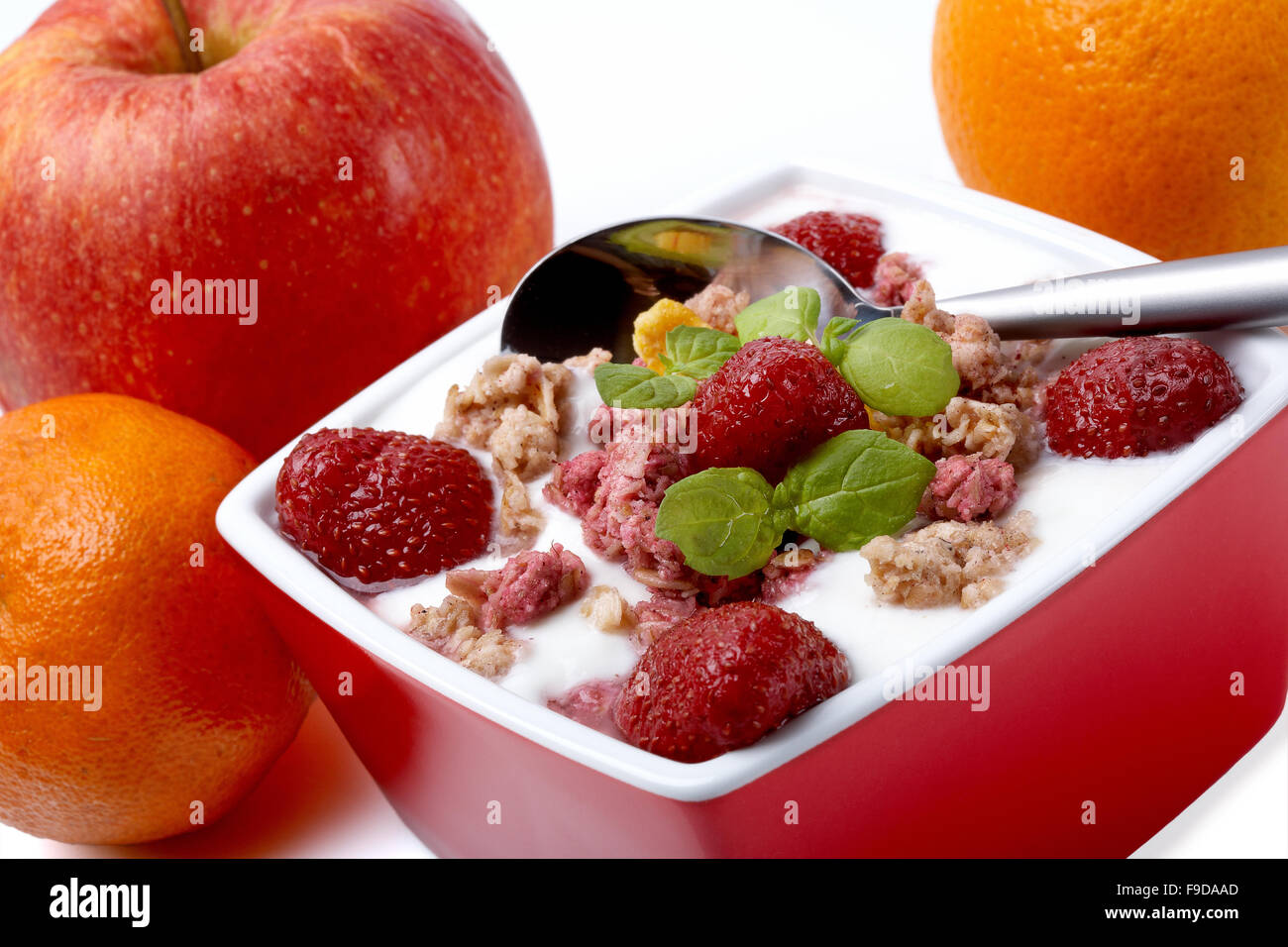 Yoghurt with Muesli Stock Photo - Alamy