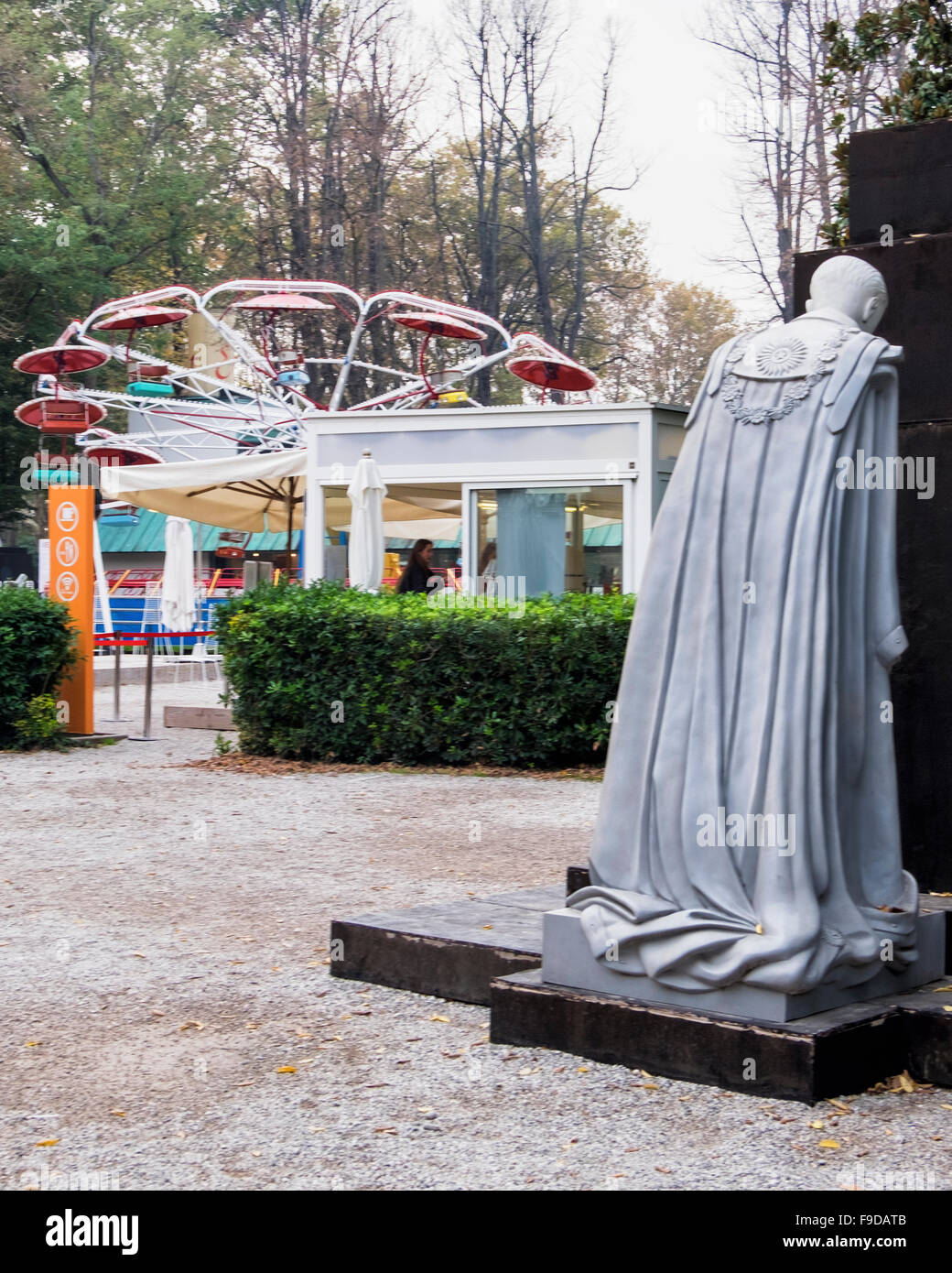 Carsten Holler's fairground carousel and cloaked figure sculpture at ...