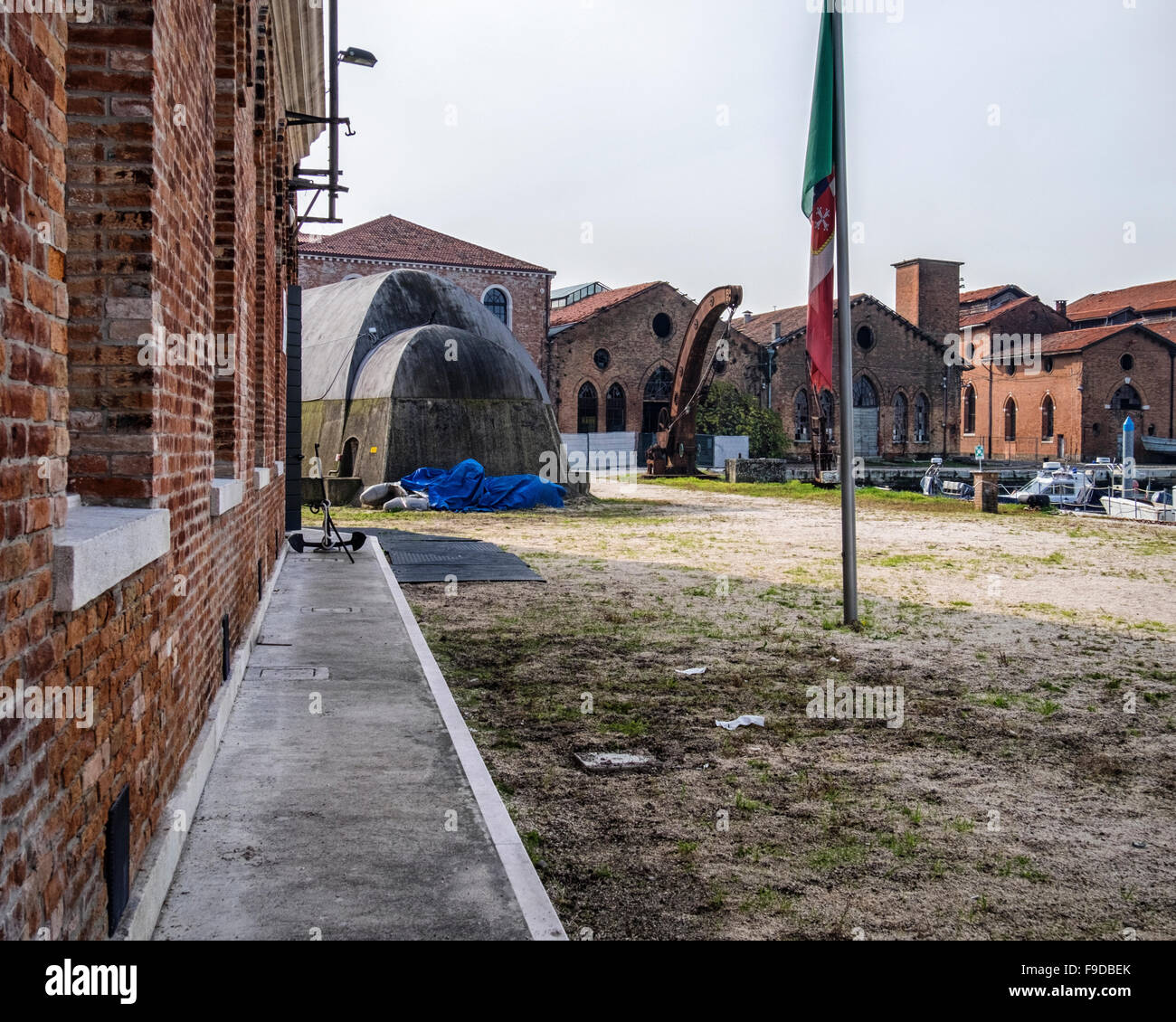 Historic old buildings at the Venetian Arsenal Navy base, Venice Italy ...
