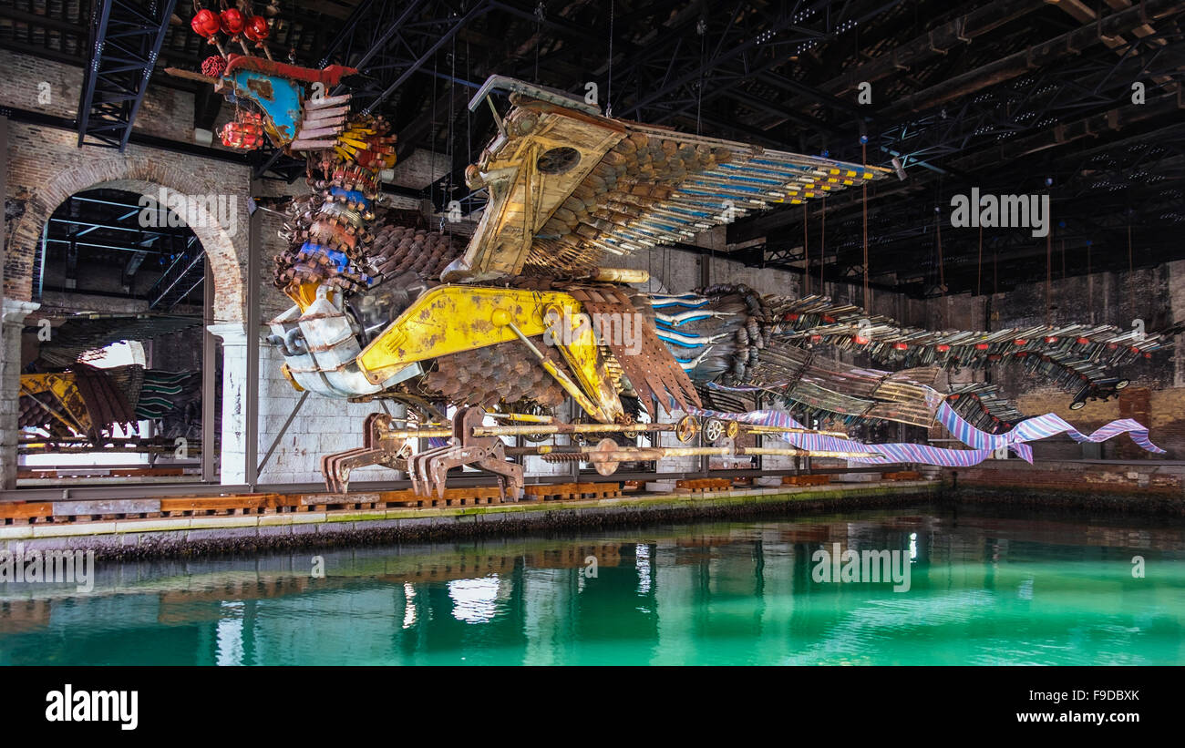 "The Phoenix" sculpture made from construction debris & scrap metal by ...