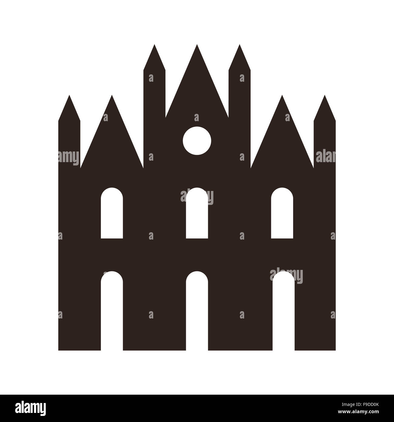 Cathedral icon isolated on white background Stock Photo - Alamy