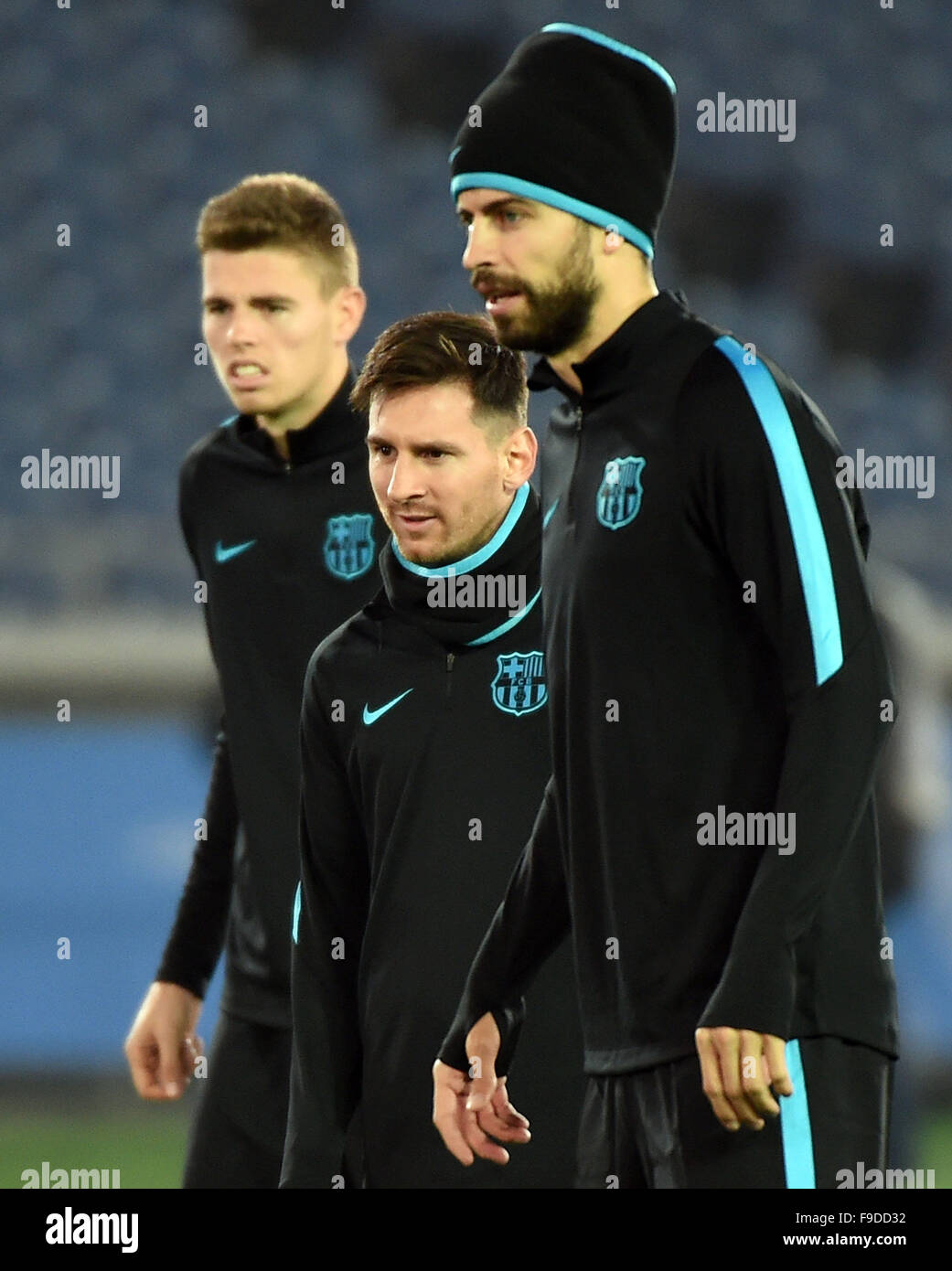 Barcelonas lionel messi attends training hi-res stock photography and ...