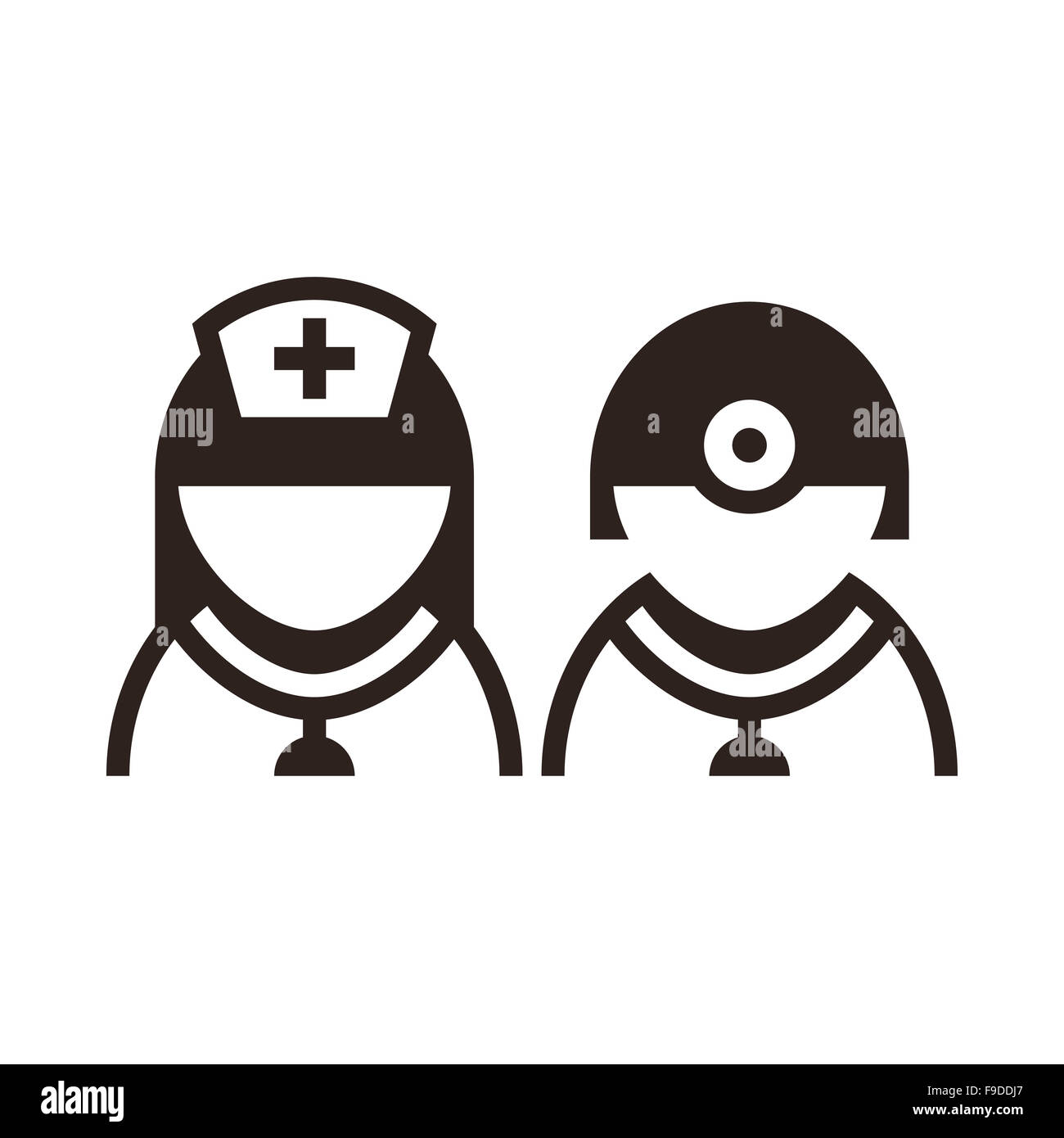 Doctor icons isolated on white background Stock Photo - Alamy