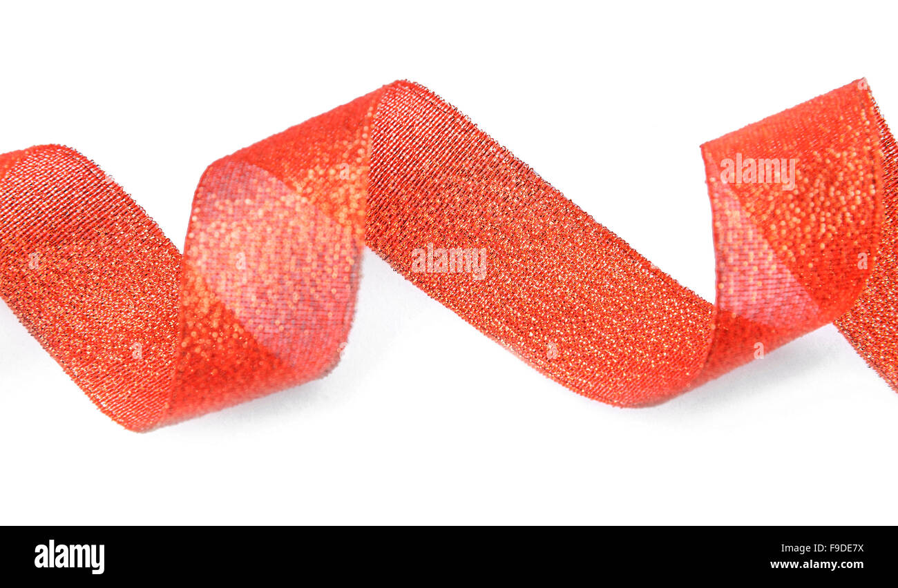 Red ribbon twisted spiral Stock Photo - Alamy