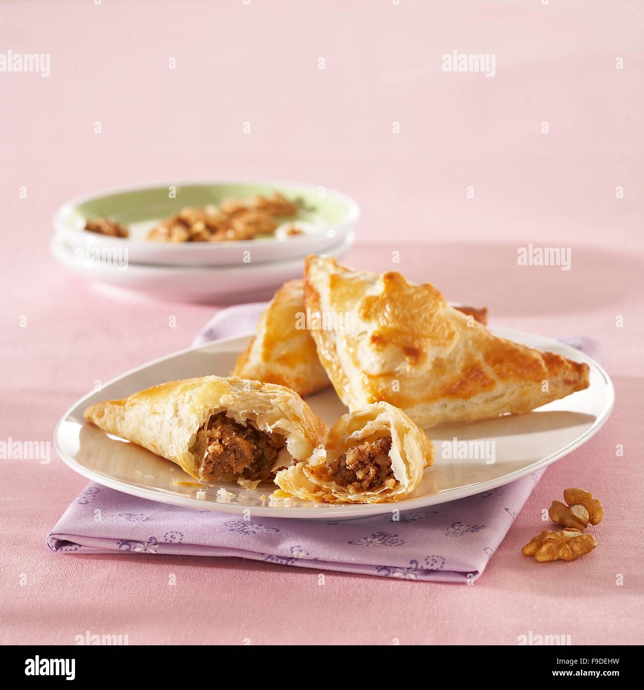 Nut Pastry Triangles Stock Photo - Alamy