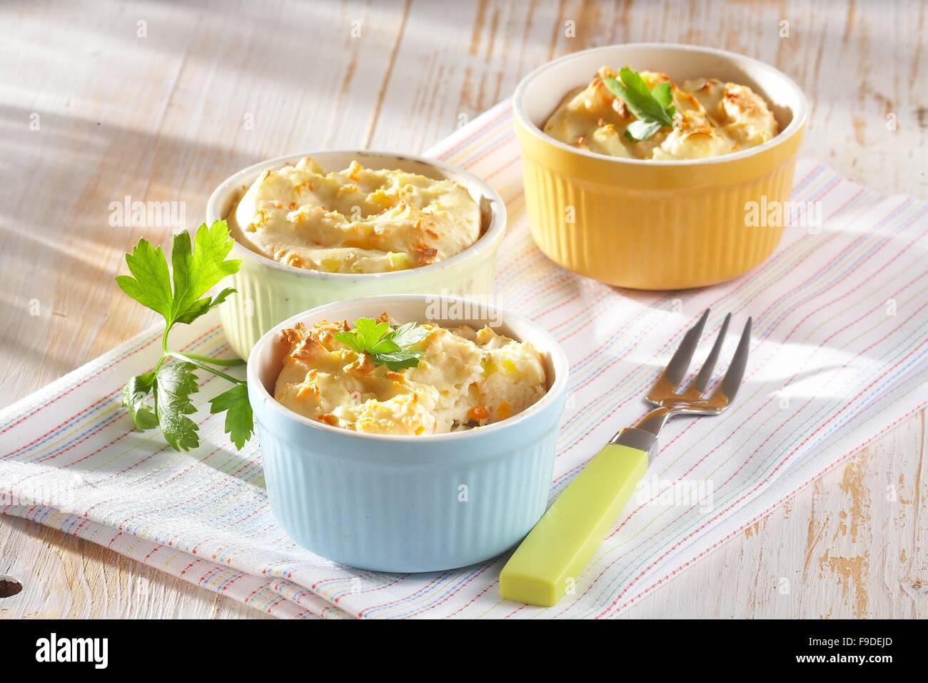 Ricotta Pudding with Vegetable Stock Photo - Alamy