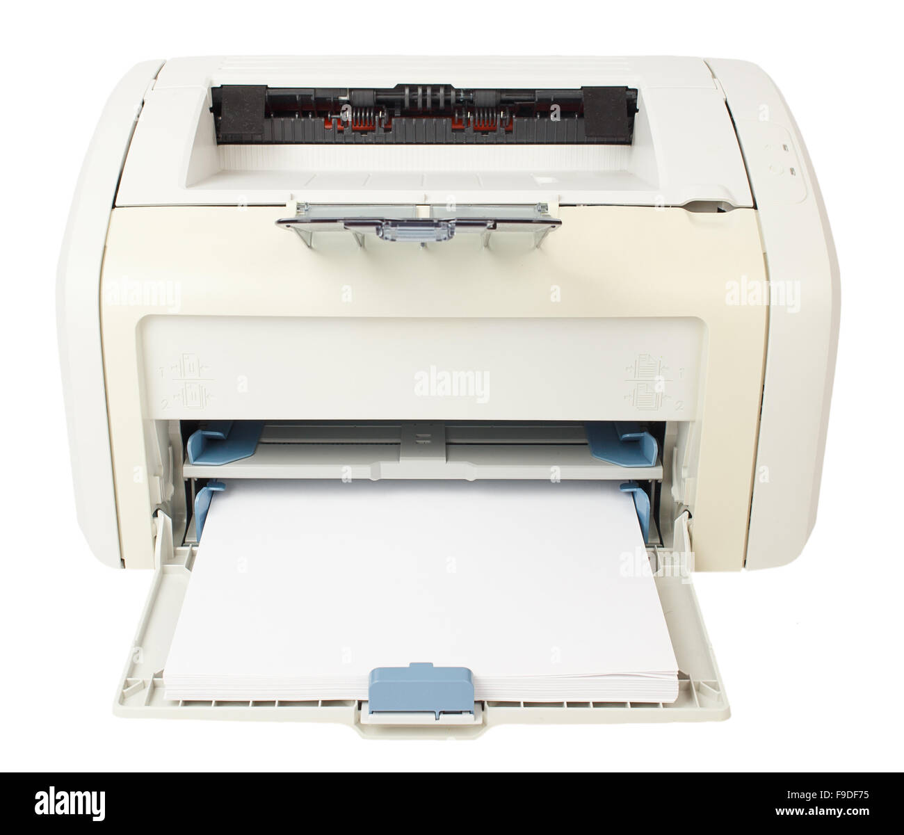 Modern digital printer isolated on white background Stock Photo - Alamy