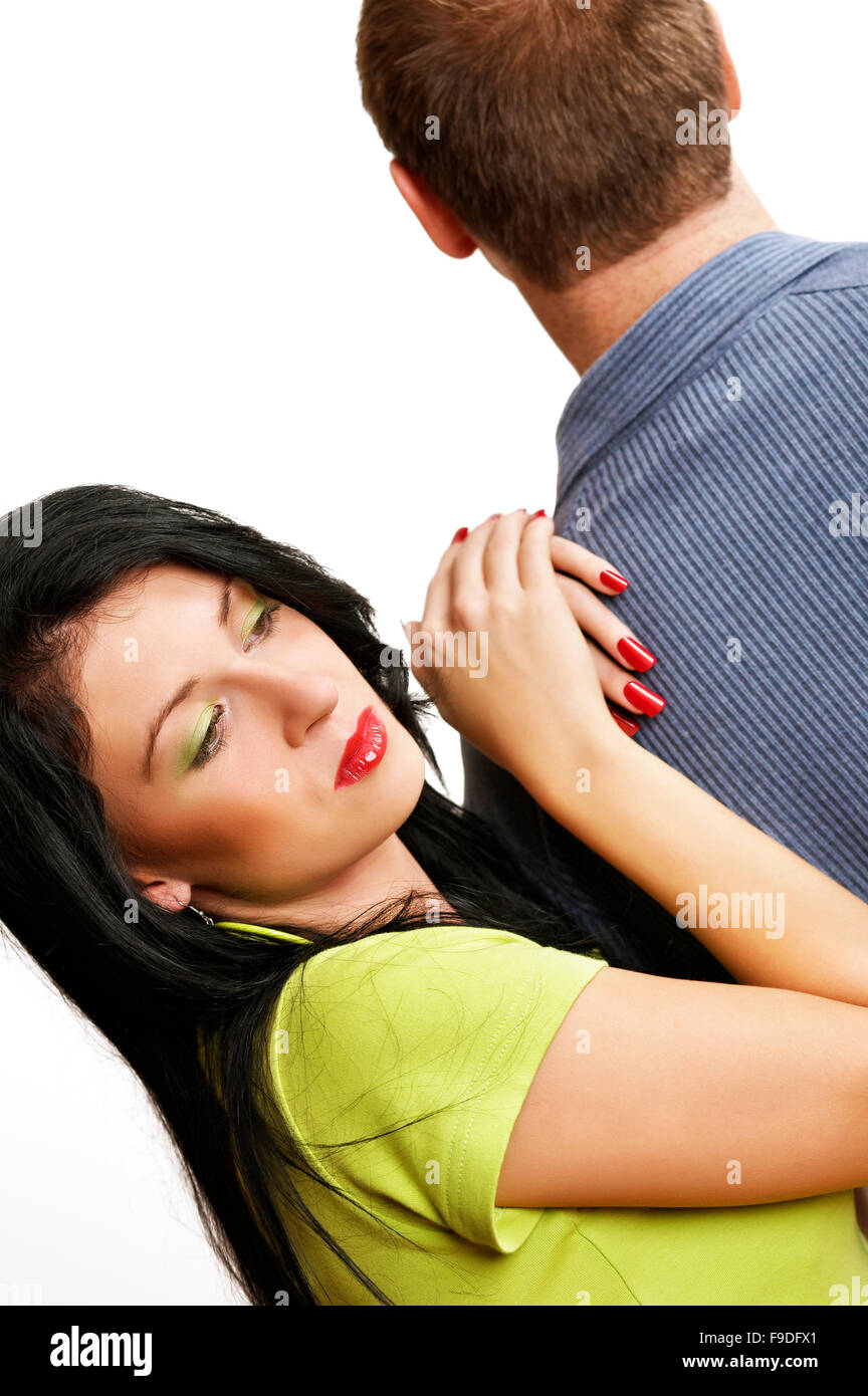 Man doubt two women hi-res stock photography and images - Alamy