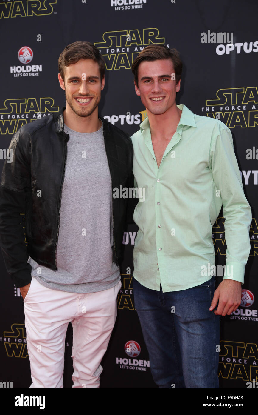 Sydney, Australia. 16 December 2015. Model Jordan Stenmark arrives on ...