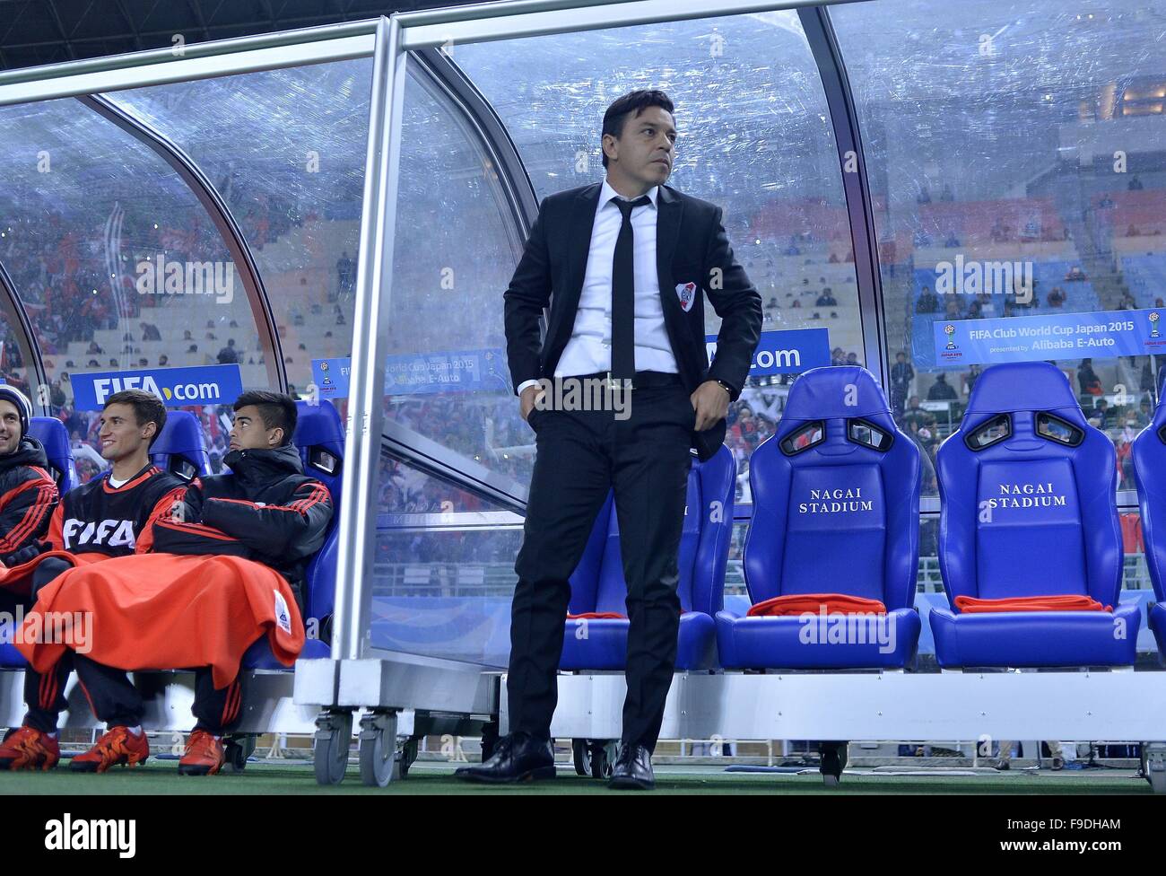 Dec. 16, 2015 - Osaka, Kansai, Japan - River Plate head coach MARCELO ...