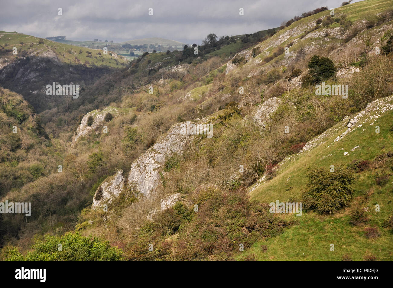 Dramatic view of Dovedale in autumn. A popular tourism destination in ...