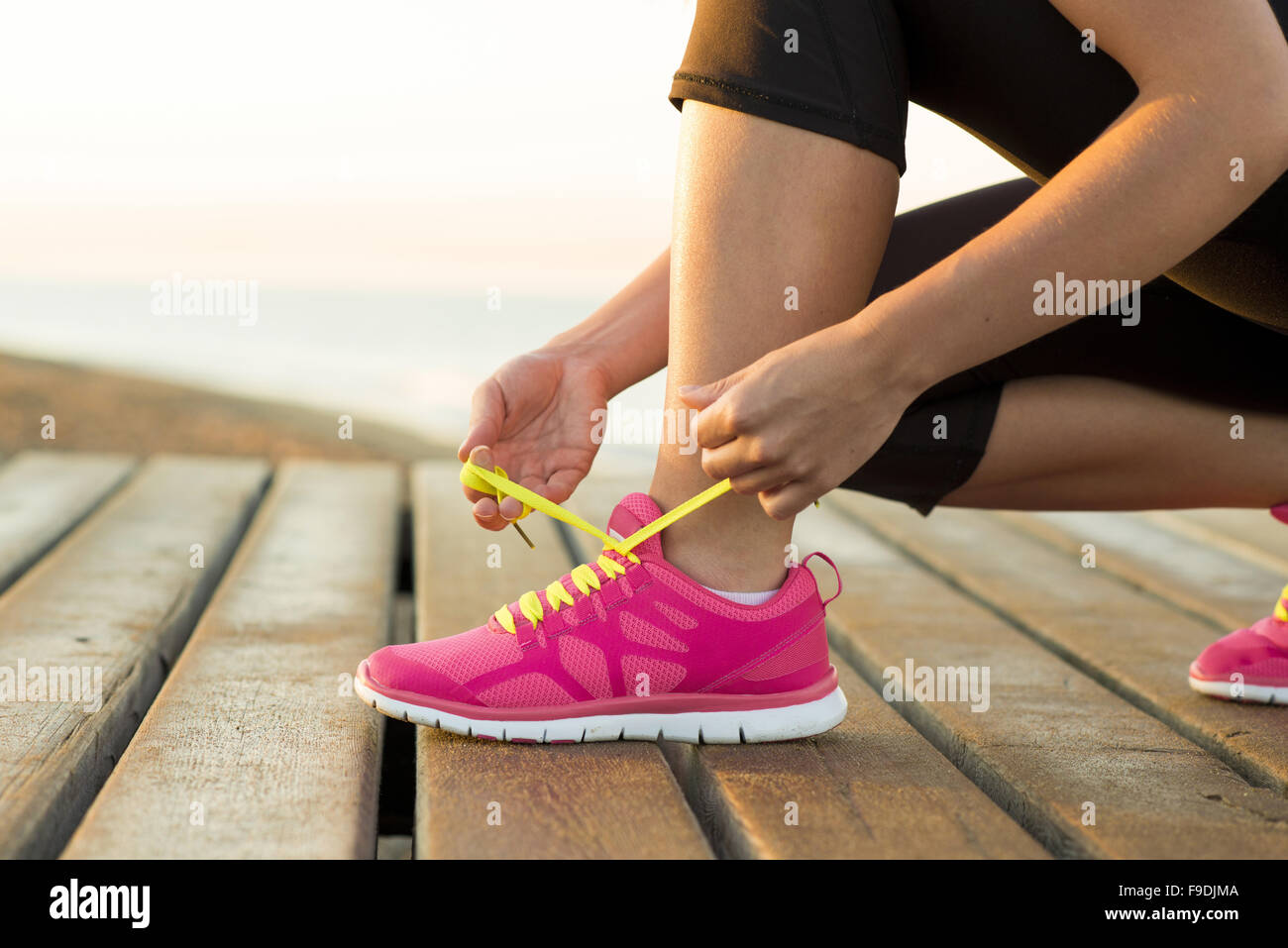 Woman jog feet hi-res stock photography and images - Alamy